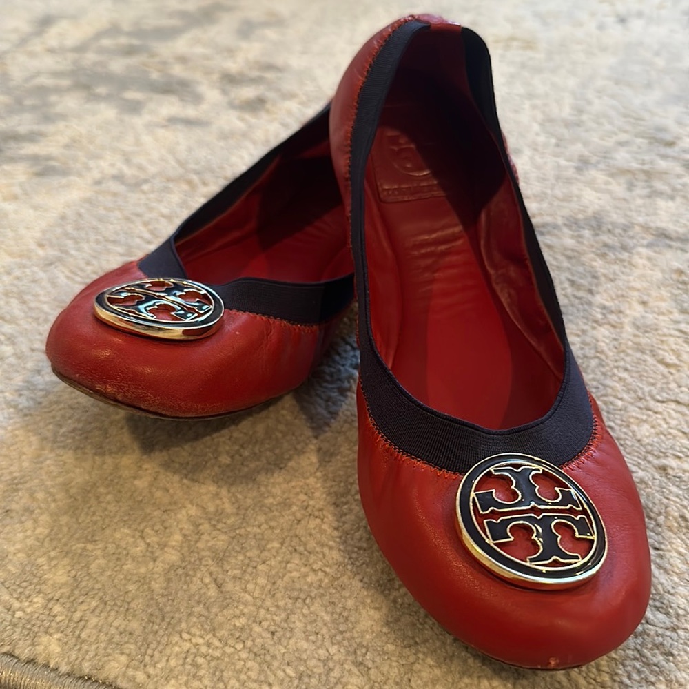 Tory Burch Caroline Classic Ballet Flats Size 7.5 - Gem